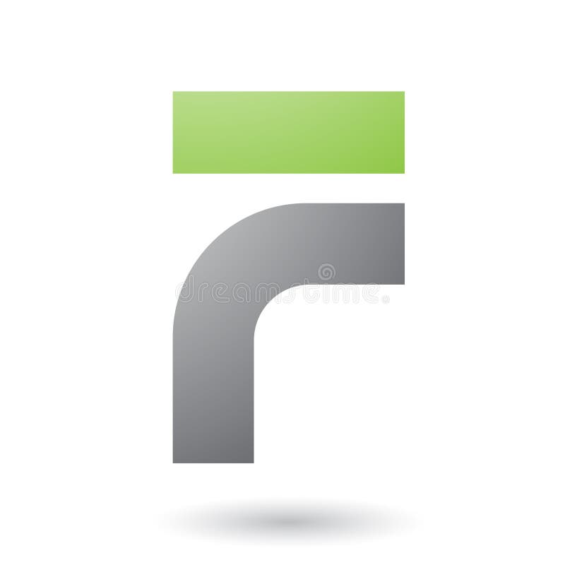 Grey Thick and Bowed Letter F Vector Illustration Stock Vector ...