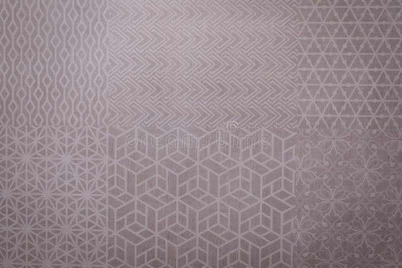 Grey Tiles with Horizontal and Vertical Patterns of Different Shapes ...
