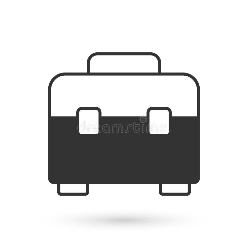 Grey Toolbox Icon Isolated on White Background. Tool Box Sign Stock ...