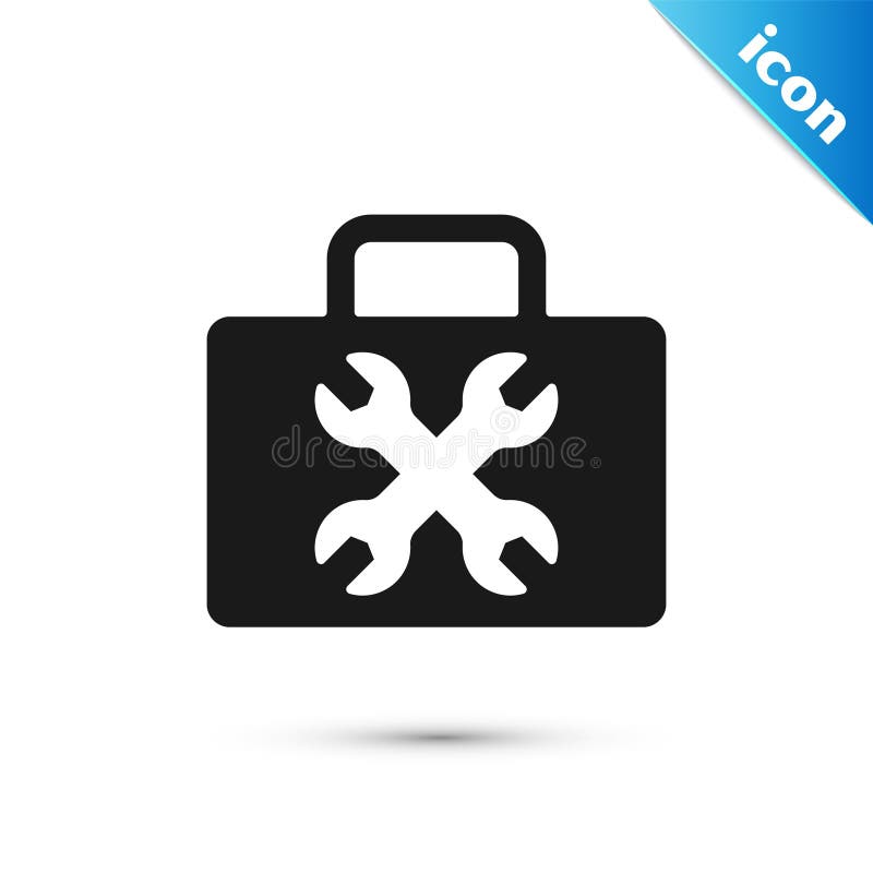 Grey Toolbox Icon Isolated on White Background. Tool Box Sign Stock ...