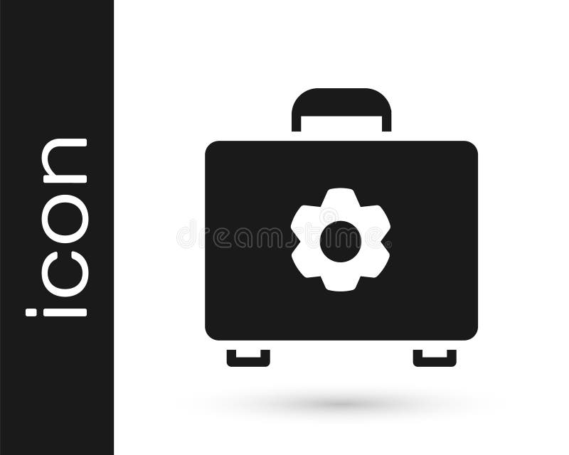 Grey Toolbox Icon Isolated on White Background. Tool Box Sign Stock ...