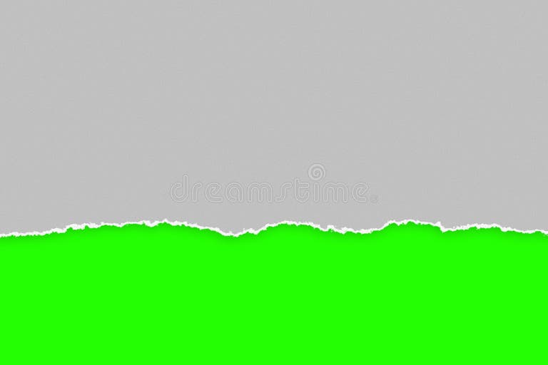 Grey Torn Paper Effect on Chroma Key Green Screen Stock Illustration ...