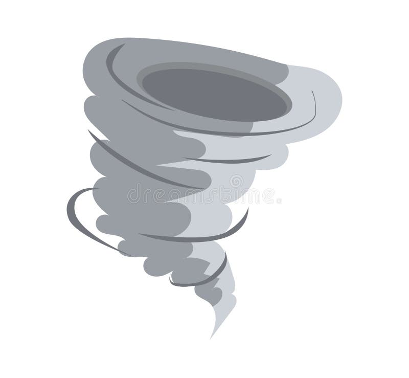 Grey Tornado or Hurricane Whirlwind. Weather Forecast Element Stock ...