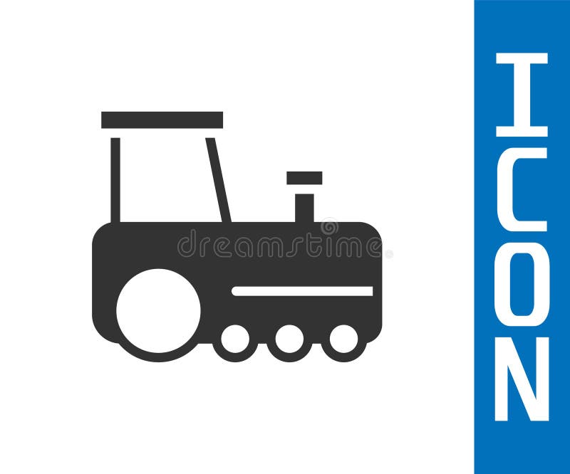 Grey Train Icon Isolated on White Background. Public Transportation ...