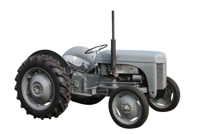 Grey Tractor. stock image. Image of vehicle, power, farming - 11186955