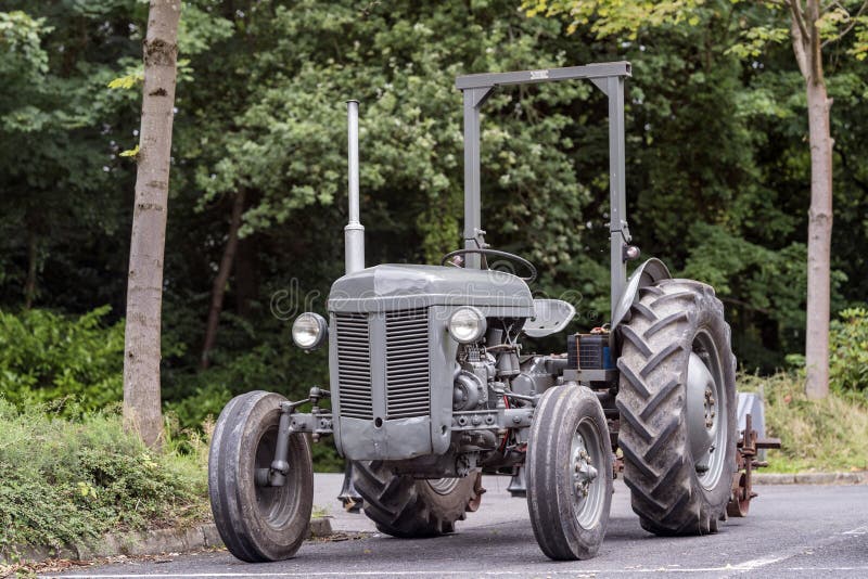 Grey Tractor. stock image. Image of vehicle, power, farming - 11186955