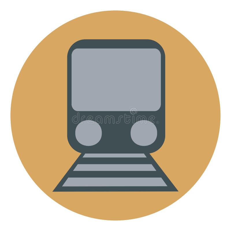 Grey train, icon stock vector. Illustration of technology - 260378784