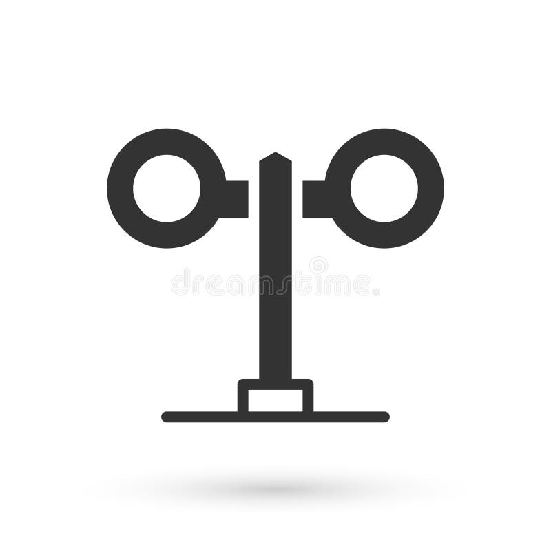 Grey Train Traffic Light Icon Isolated on White Background. Traffic ...