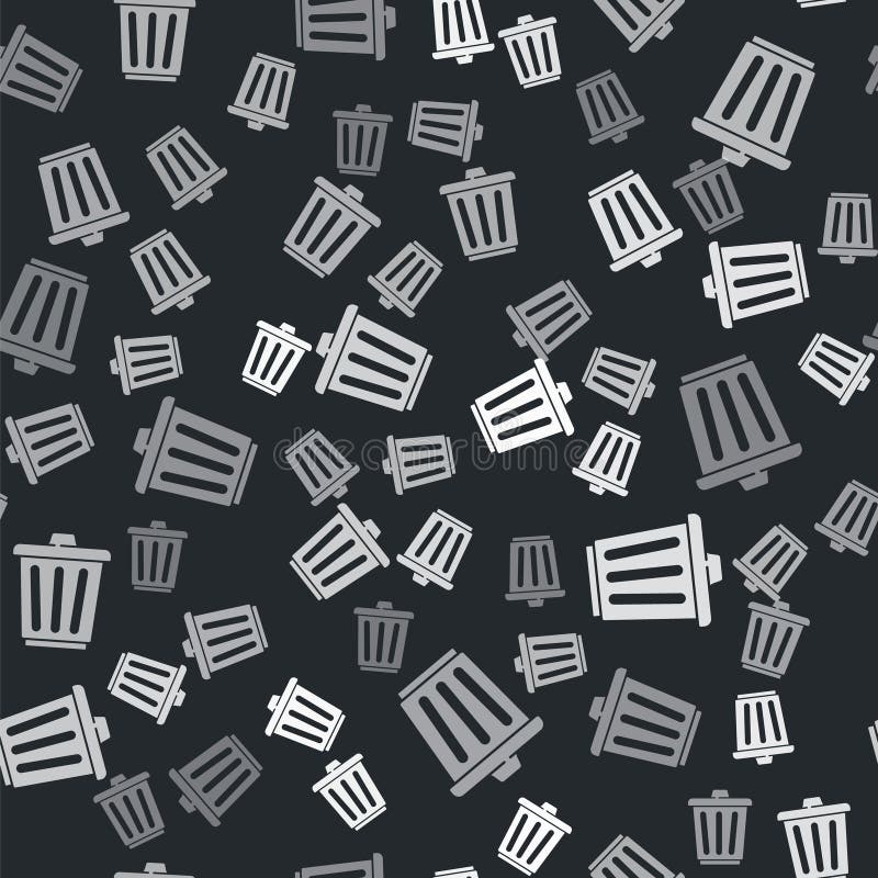 Garbage Bin Pattern Seamless Black Stock Illustrations – 605 Garbage ...