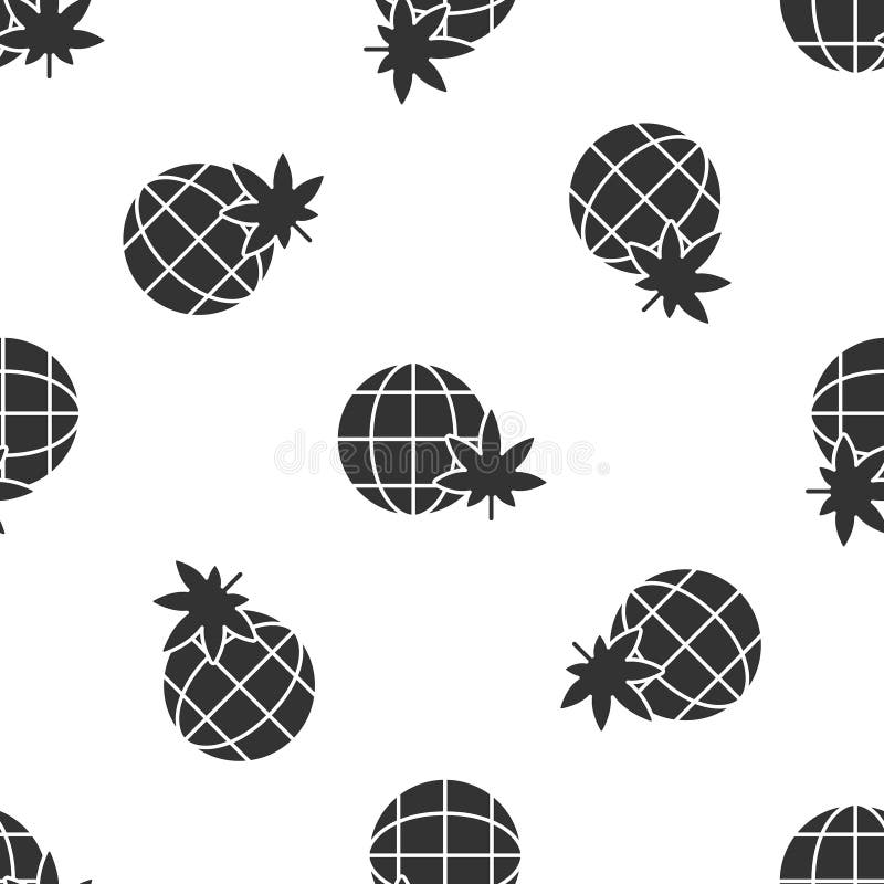 Grey Tree Icon Isolated Seamless Pattern on White Background. Forest ...