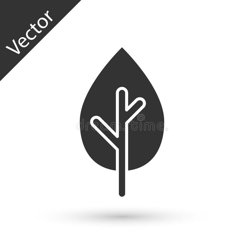 Grey Tree Icon Isolated on White Background. Forest Symbol Stock ...