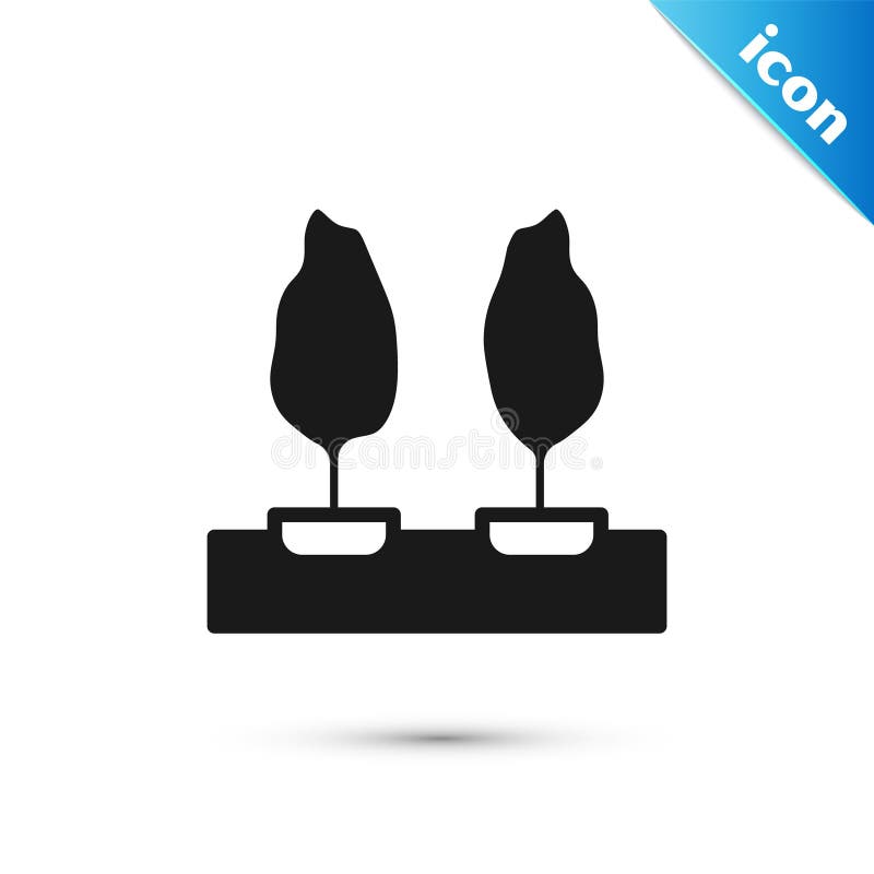 Grey Trees Icon Isolated on White Background. Forest Symbol Stock ...