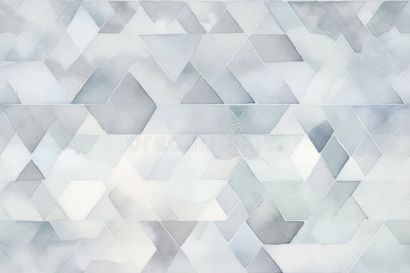 Grey Triangle Watercolor Seamless Pattern for Background. Abstract ...