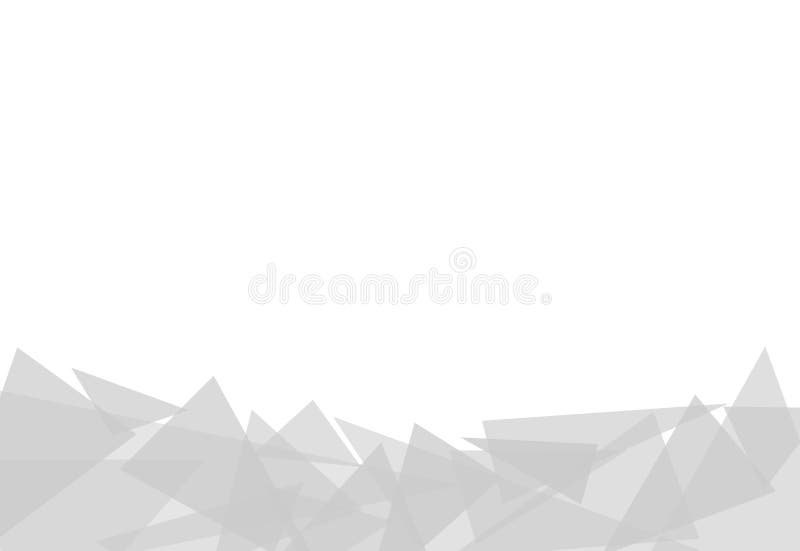 Grey Triangles on White Background with Copy Space Stock Illustration ...