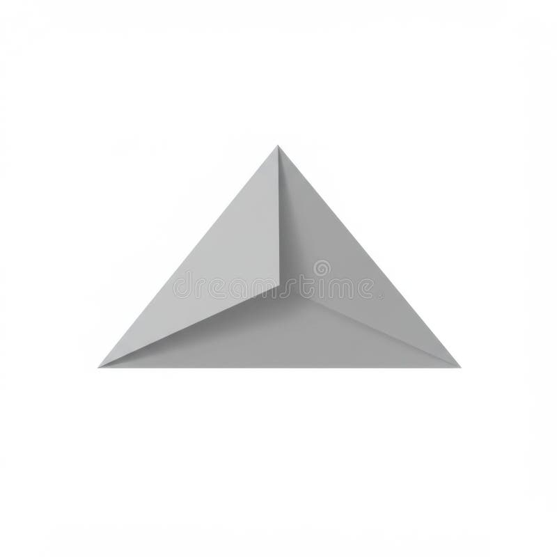 Grey Triangular Paper Form on White Background Stock Illustration ...