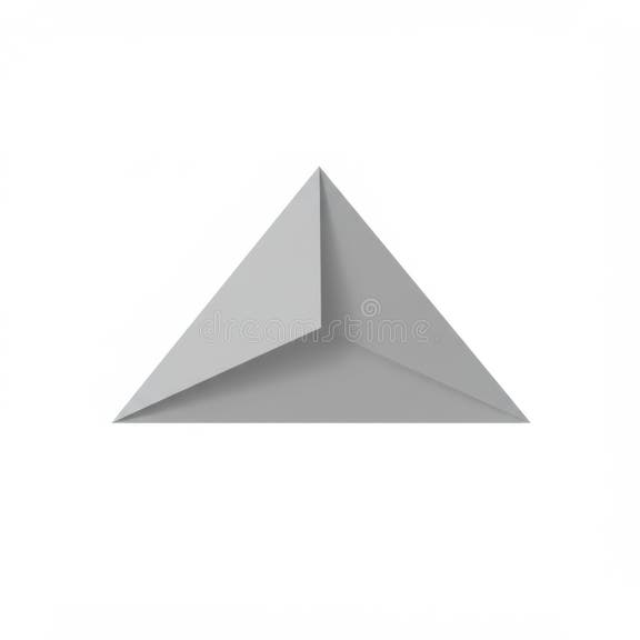 Grey Triangular Paper Form on White Background Stock Illustration ...