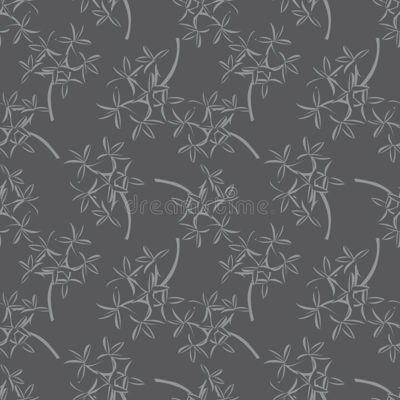 Grey Tropical Botanical Leaf Seamless Pattern Background Stock Vector ...
