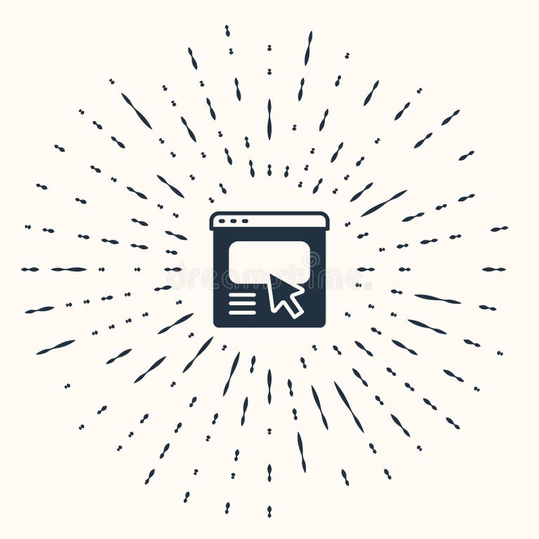 Grey UI or UX Design Icon Isolated on Beige Background. Abstract Circle ...