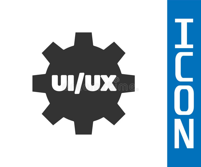 Grey UI or UX Design Icon Isolated on White Background. Vector Stock ...