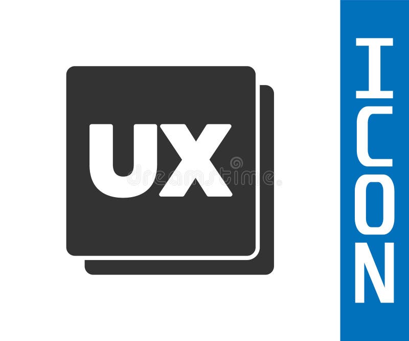 Grey UI or UX Design Icon Isolated on White Background. Vector Stock ...