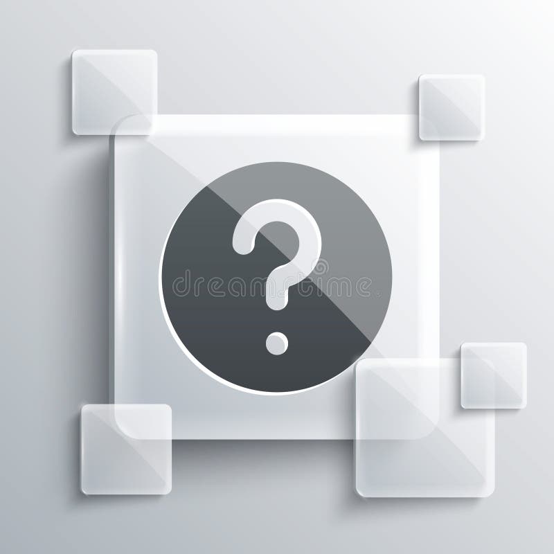 Grey Question Mark Icon Isolated on Grey Background. FAQ Sign. Copy ...