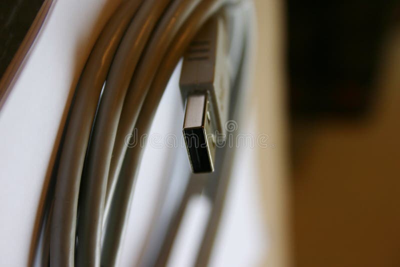 Grey USB wire stock image. Image of network, cable, electric - 460455