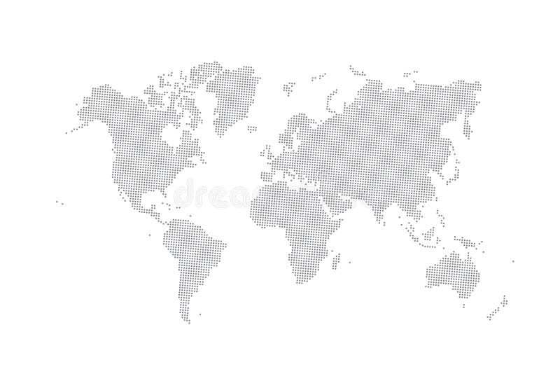 World Map Light Grey Dotted Stock Illustrations – 882 World Map Light ...