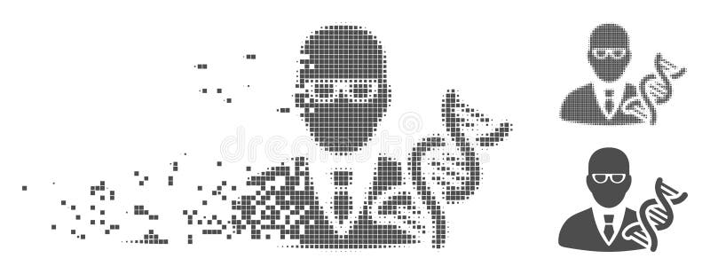 Dispersed Pixel Halftone Dna Molecule Icon Stock Vector - Illustration ... Dispersed Pixel Halftone Dna Molecule Icon Stock Vector - Illustration ...