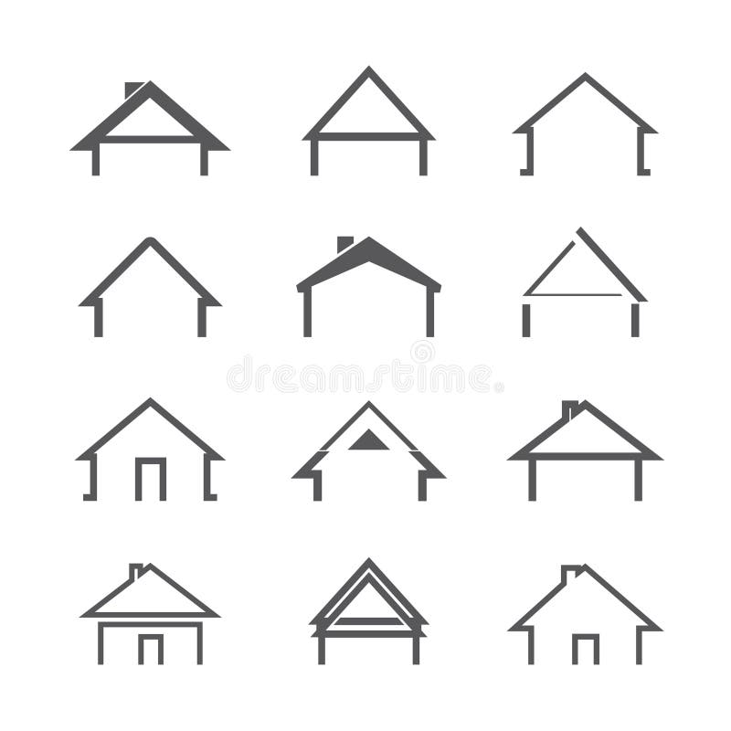 Grey Vector Houses Graphismes De Vecteur Illustration Stock ...