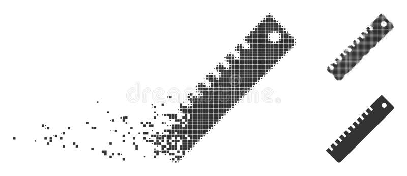 Moving Pixel Halftone Ruler Icon Stock Vector - Illustration of ...