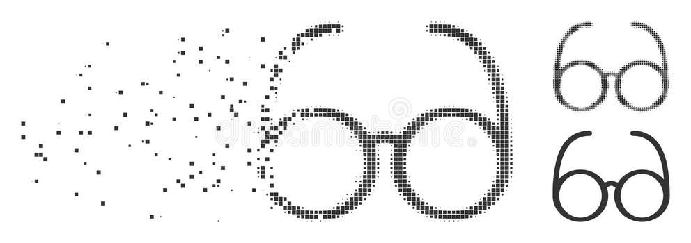 Dispersed Pixel Halftone Spectacles Icon Stock Vector - Illustration of ...