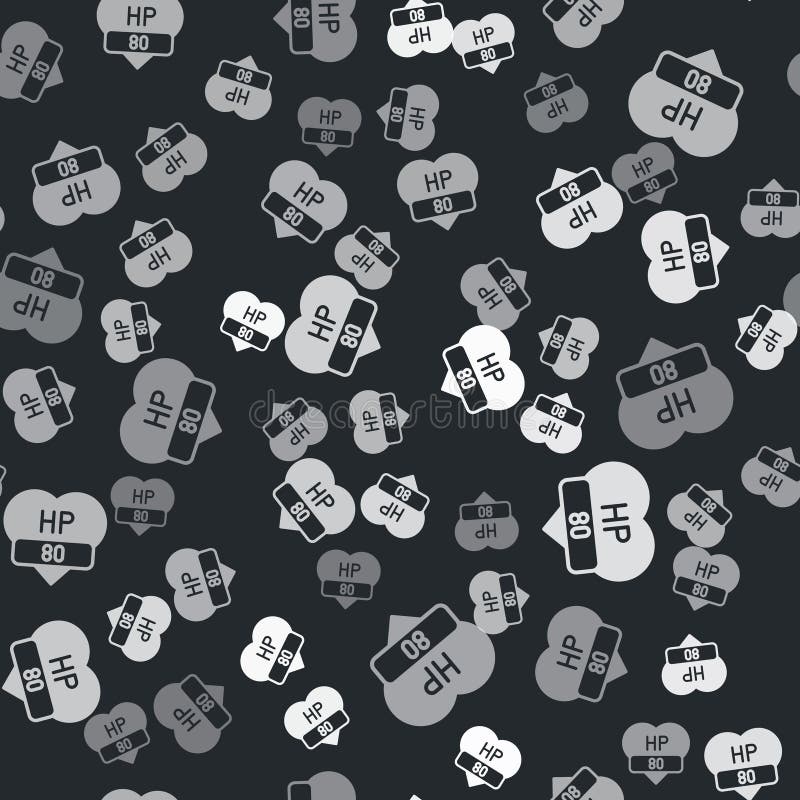 Grey Video Game Bar Icon Isolated Seamless Pattern on Black Background ...