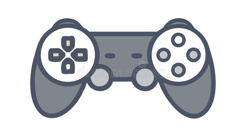 Grey Video Game Controller Icon, Representing Gaming Console , Vector ...