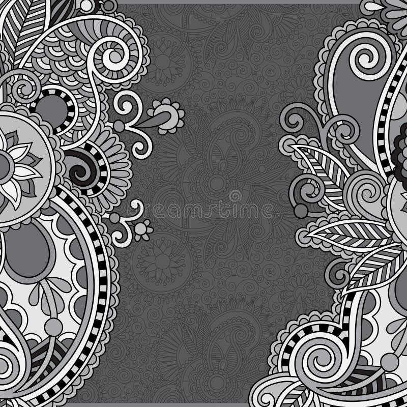 Floral border word template grey flower art - specialvsa Floral border word template grey flower art - specialvsa