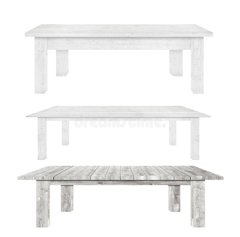 Grey Vintage Wooden Kitchen Tables are Isolated White Background Stock ...