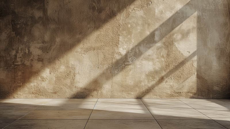 Grey Wall with Abstract Geometric Shadow Overlay of Window. Texture ...