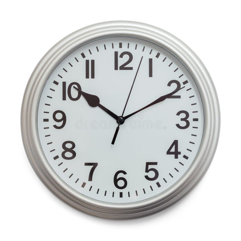 Grey Wall Clock stock photo. Image of background, face - 96155140