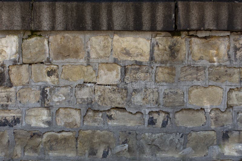 Grey Wall with Stone Blocks Texture. Stock Photo - Image of ouside ...