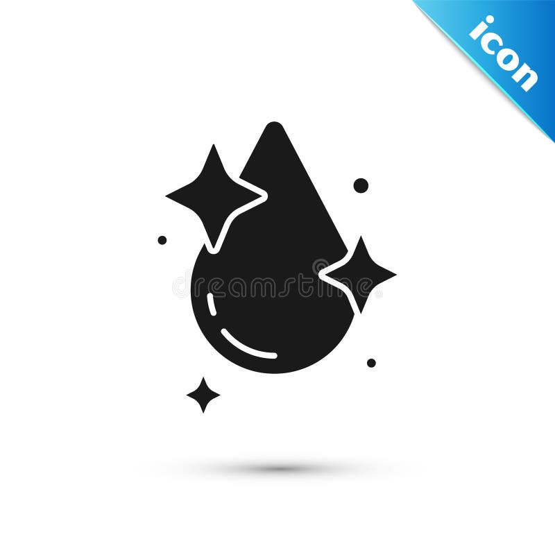 Grey Water Drop Icon Isolated on White Background. Vector Stock Vector ...