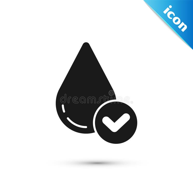 Grey Water Drop Icon Isolated on White Background. Vector Stock Vector ...