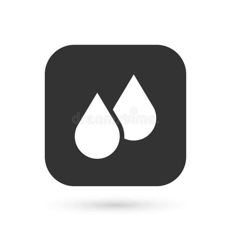 Grey Water Drop Icon Isolated on White Background. Vector Stock Vector ...