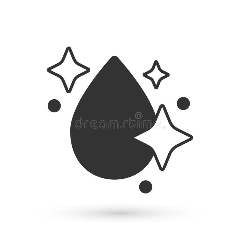 Grey Water Drop Icon Isolated on White Background. Vector Stock Vector ...