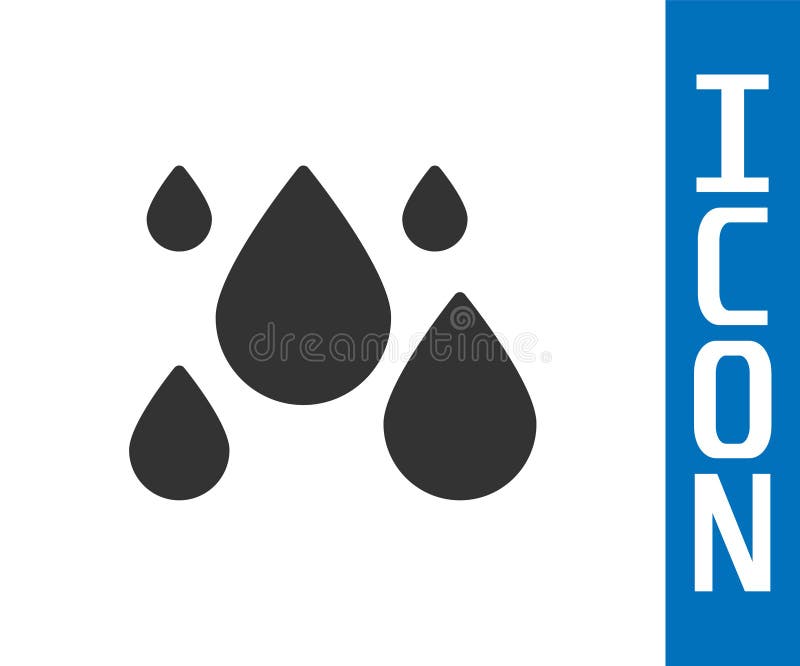 Grey Water Temperature Icon Isolated on White Background. Vector Stock ...