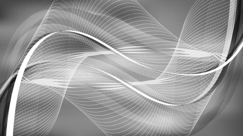 Grey Wave Lines Background Design Template Stock Vector - Illustration ...