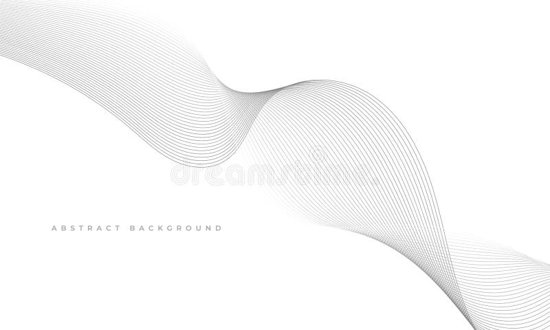 Grey Wavy Lines on White Abstract Background Stock Vector ...