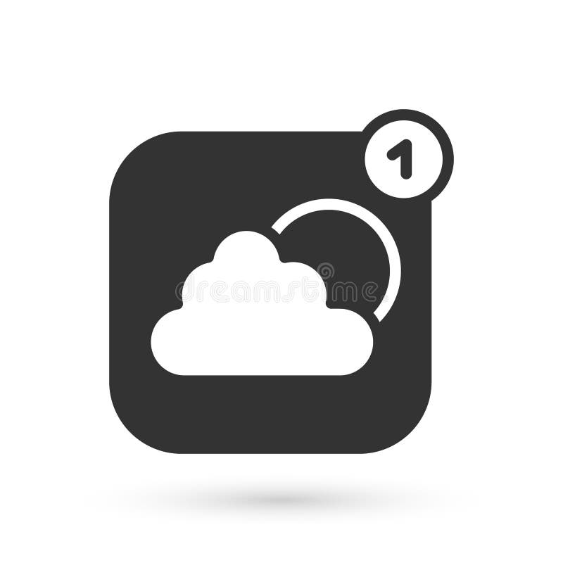 Grey Weather Forecast Icon Isolated on White Background. Vector Stock ...