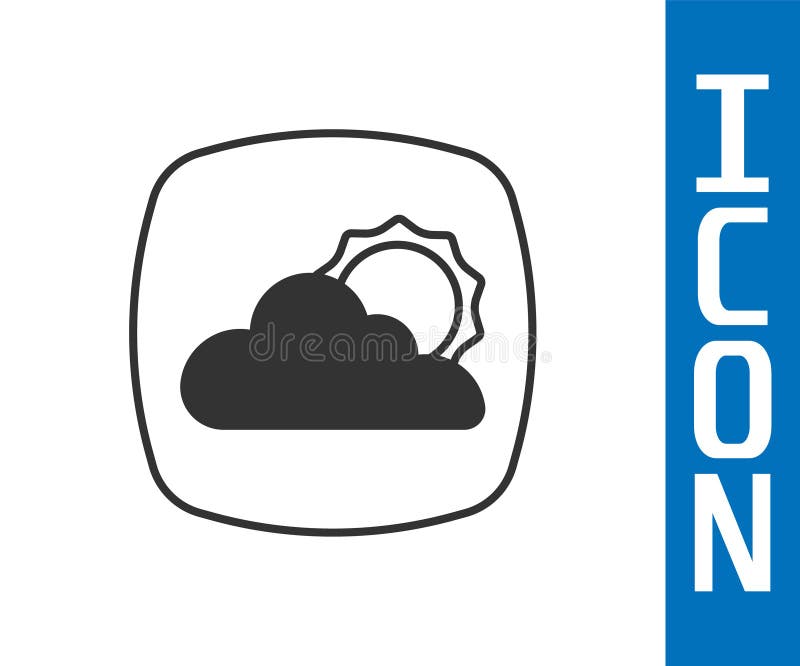 Grey Weather Forecast Icon Isolated On Grey Background. Square Glass ...