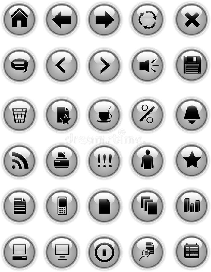 Web icons / buttons stock vector. Illustration of blue - 3972741
