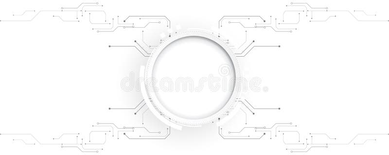 Grey White Abstract Technology Background, Hi-tech Digital Connect ...