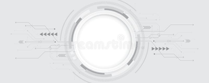 Grey White Abstract Technology Background, Hi Tech Digital Connect ...